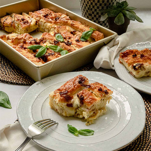 Pancetta and Ricotta Egg Bake by Josie + Nina | Goldminer Bakery